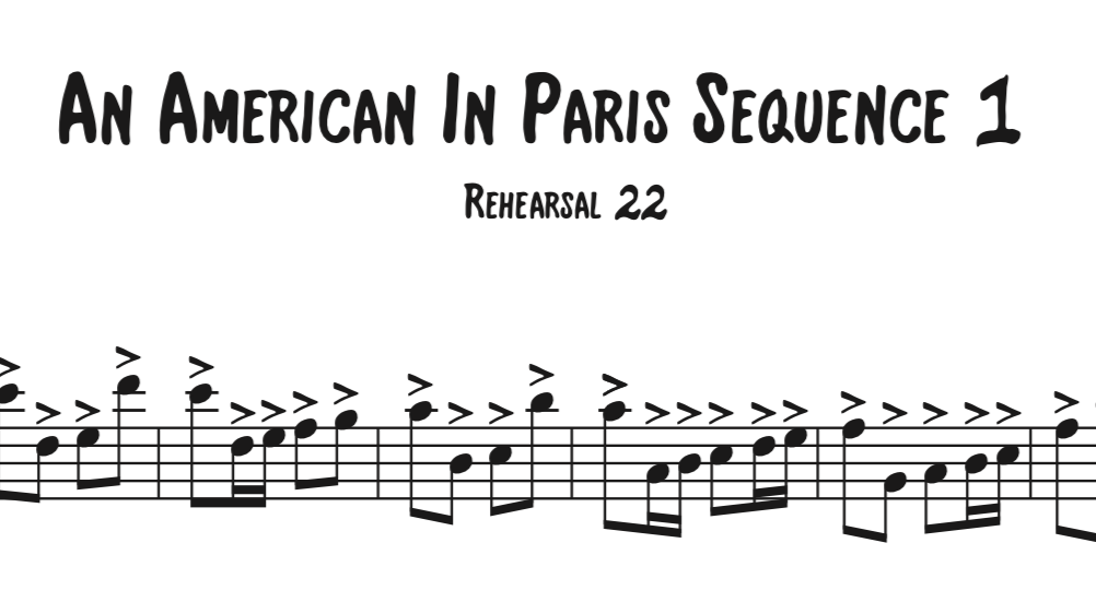 An American in Paris Sequence 1 - WillBakerMusic