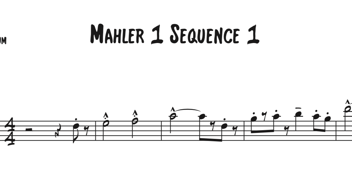 Mahler 1 Sequence 1 - WillBakerMusic