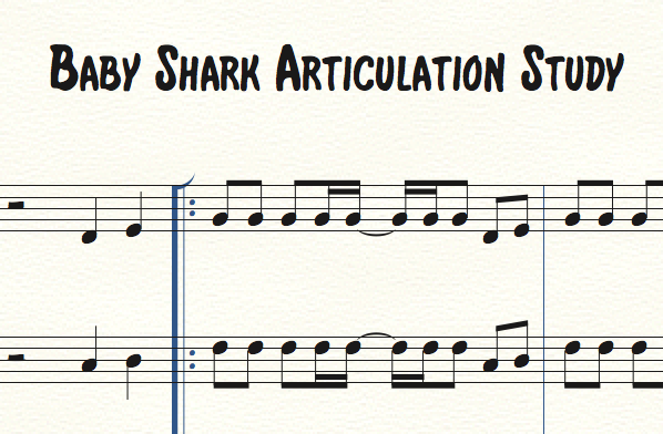 Baby Shark Articulation Sequence - WillBakerMusic