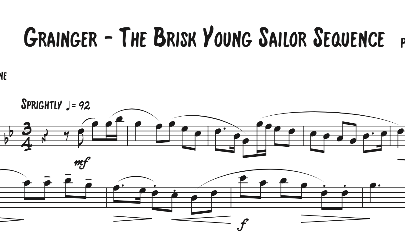 Grainger - The Brisk Young Sailor Sequence - WillBakerMusic